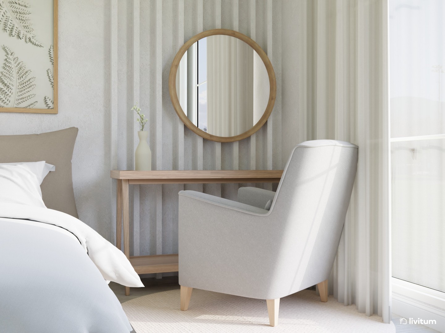 Dormitorio nórdico con tocador - Livitum.com