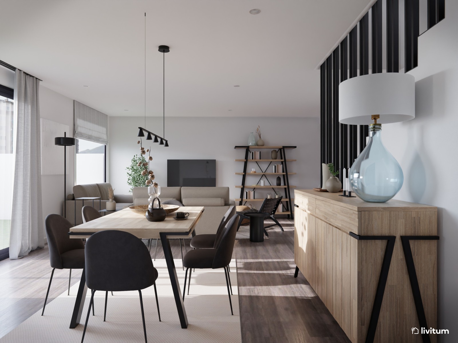 Madera Y Tonos Oscuros Para Sal n Comedor Moderno Y N rdico Livitum Madera Y Tonos Oscuros Para Sal n Comedor Moderno Y N rdico Livitum