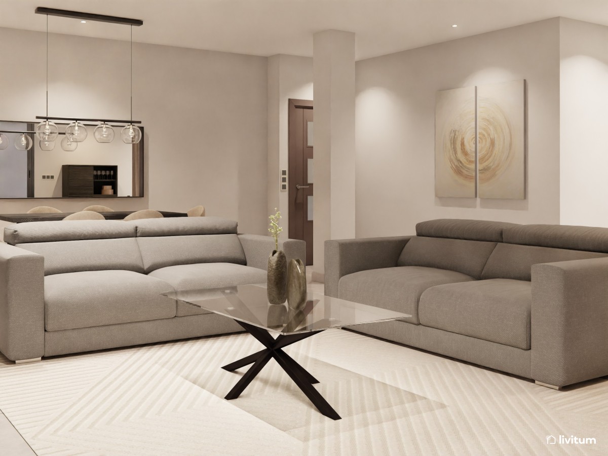 Salón comedor moderno y minimalista - Livitum.com