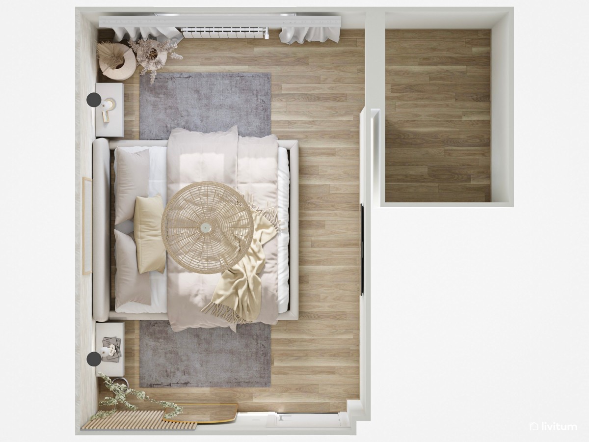 Sofisticado dormitorio beige con detalles que enamoran - Livitum.com